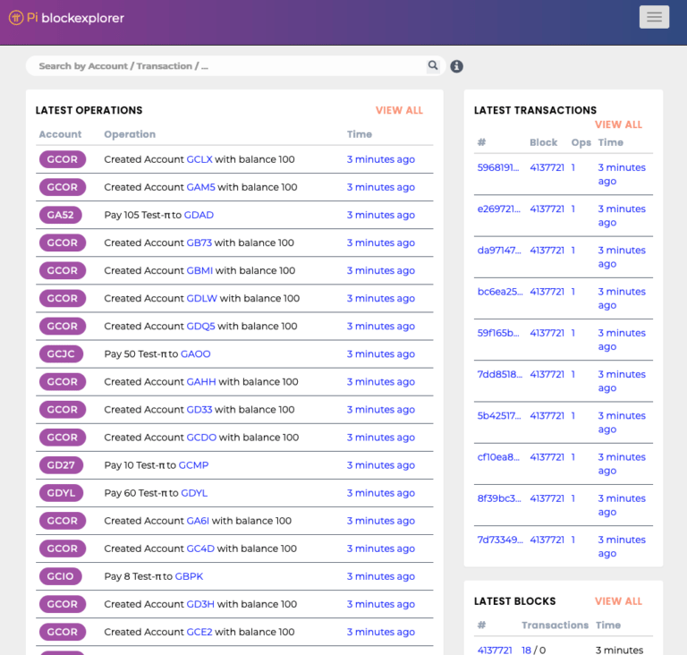 Look around 'Pi block explorer' - run Pi